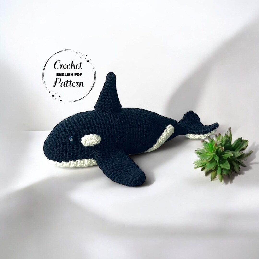 Crochet Orca PATTERN, DIY Ocean Animals Pattern, Crochet Amigurumi Orca ...