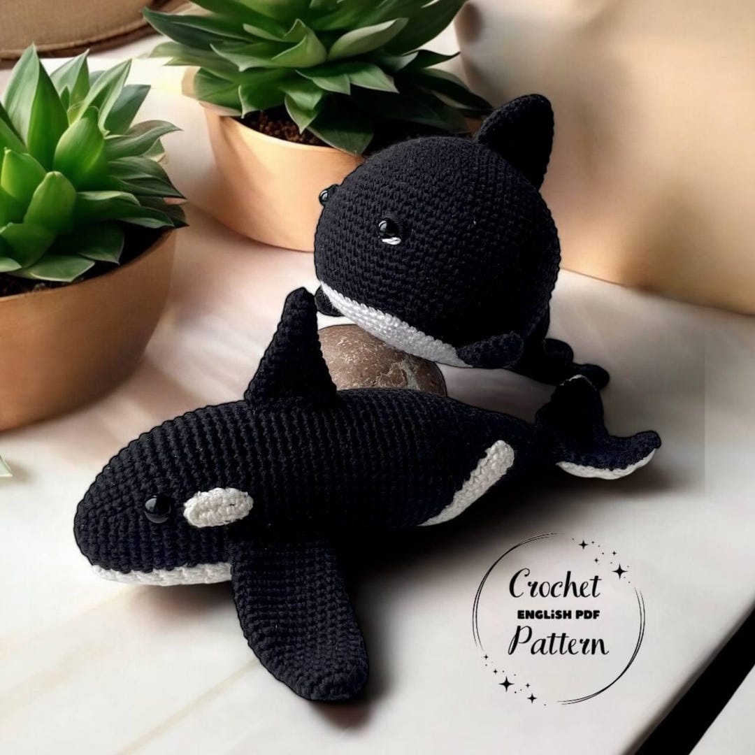 Ocean Animals Crochet Pattern PDF. DIY Whale and Orca. Whale Amigurumi ...
