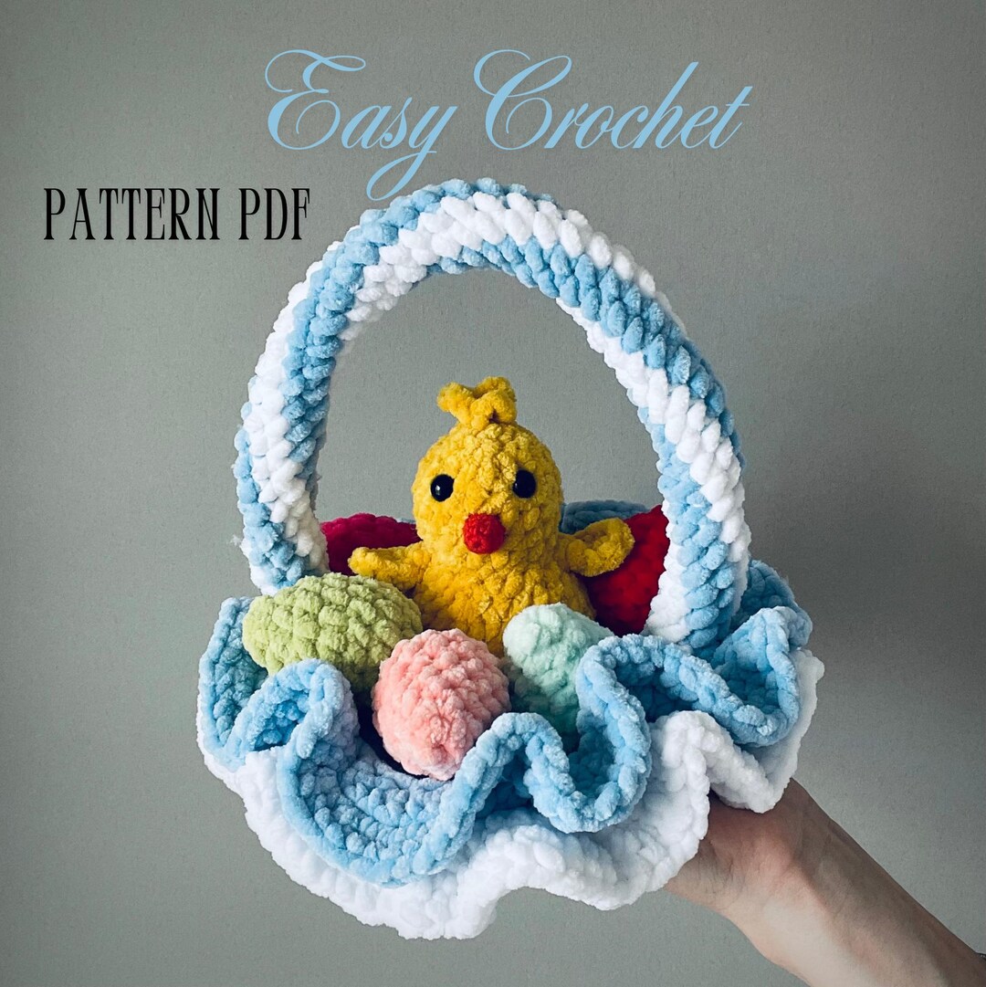 Easter Basket Crochet Pattern PDF. Chick Basket. Ornaments Pattern ...