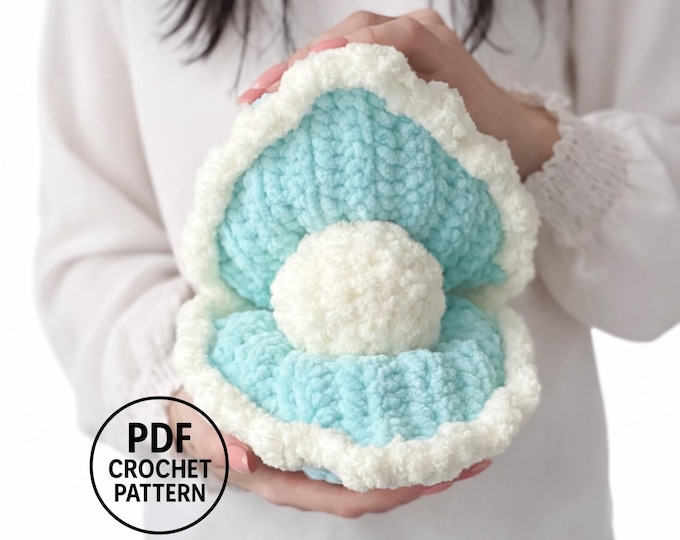 Shell With Pearl Crochet Pattern, Amigurumi Mussel With Pearl, Marine ...