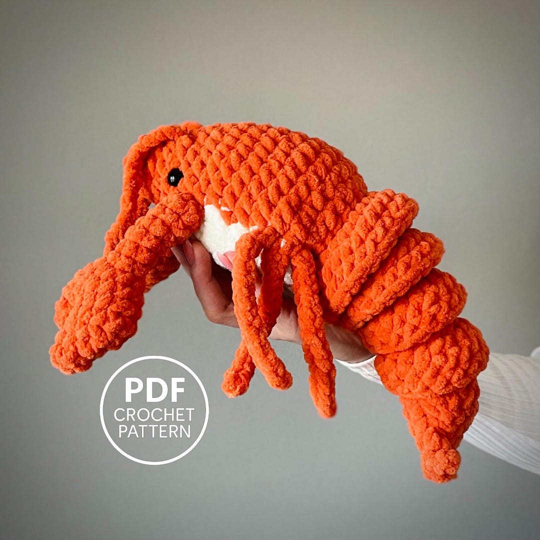 Crawfish Amigurumi Crochet Pattern PDF. Sea Life Crochet Animals ...