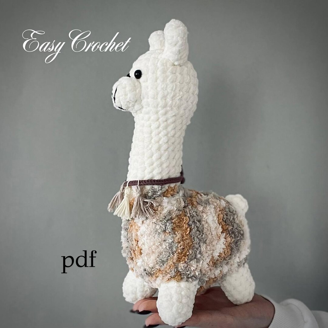 Lama Crochet Patterns PDF. Safari Animals Pattern. DIY Big Plush Lama ...