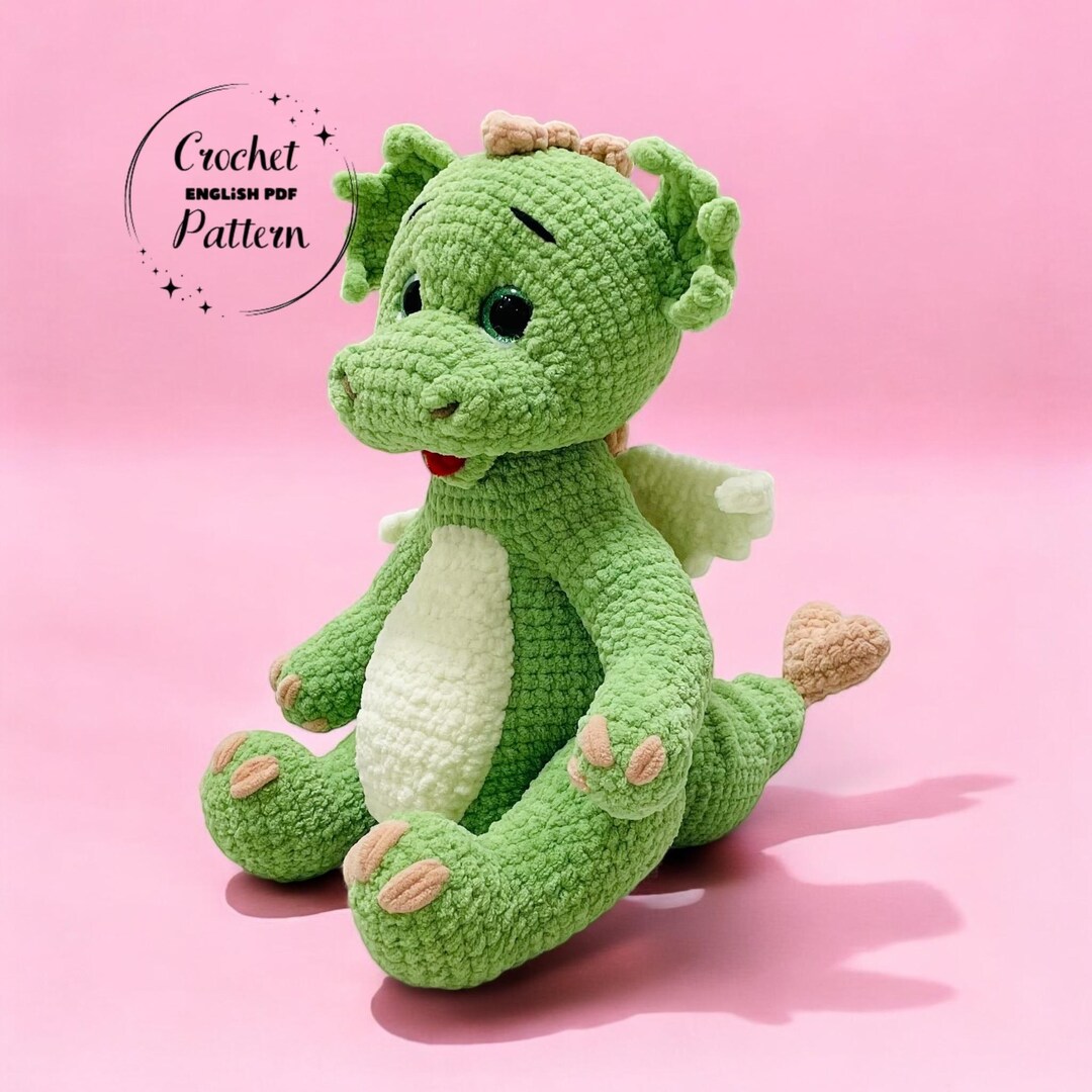 Dragon Crochet Pattern PDF. DIY Push Dragon Pattern. Crochet Fantasy ...