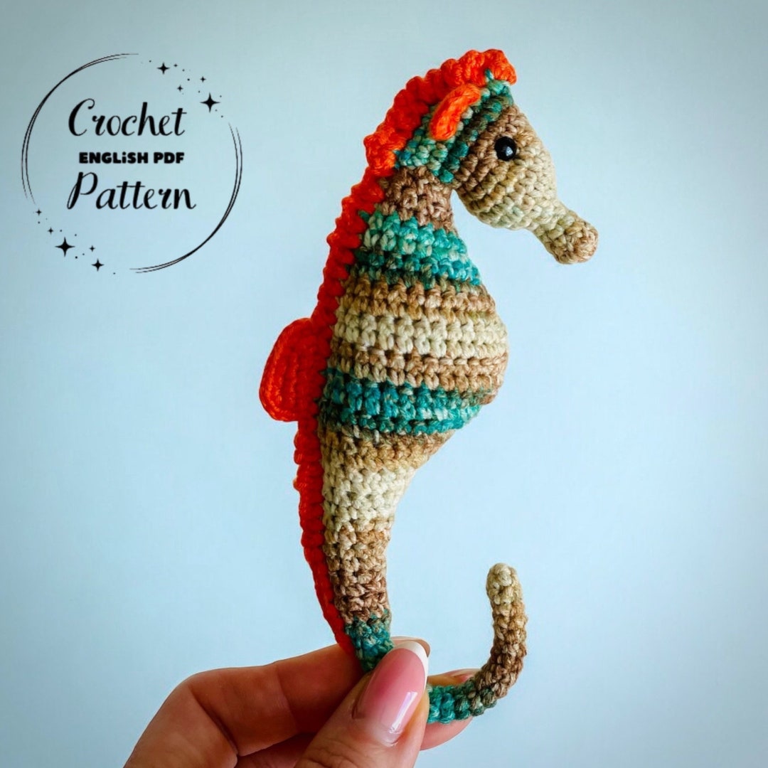 Crochet Seahorse Pattern, Ocean Animals Crochet Pattern, DIY Amigurumi ...