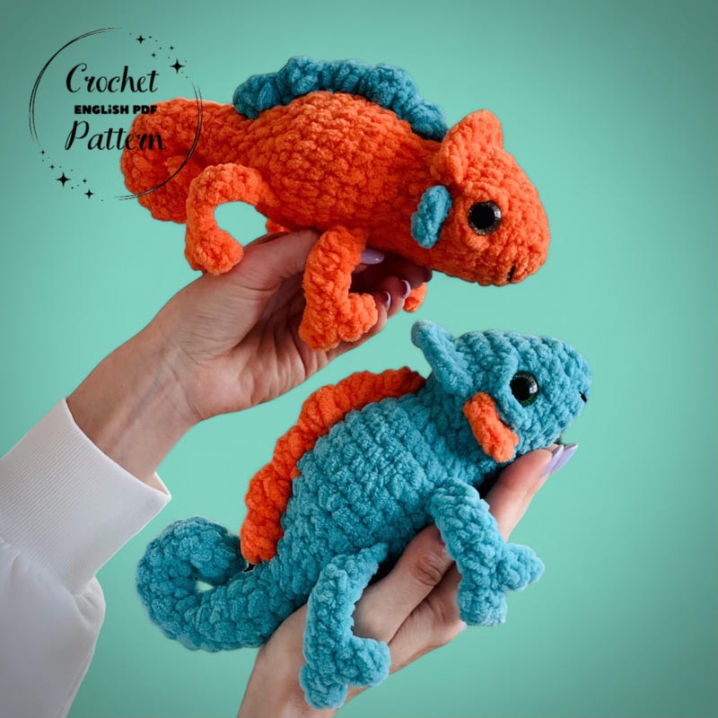 Crochet Chameleon Pattern - Etsy