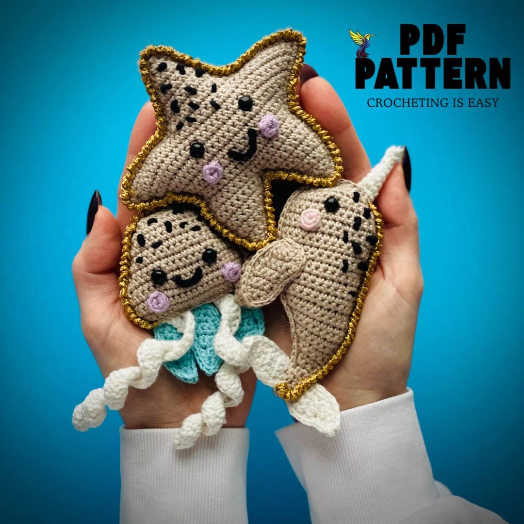 Ocean Crochet Pattern PDF. DIY Amigurumi Toy. Nursery Decor. Toy Baby ...