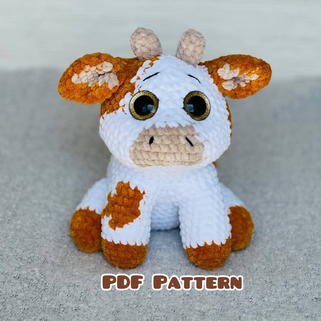 Cow Crochet PATTERN Pdf DIY Crochet Farm Animals Pattern Cow Making DIY ...