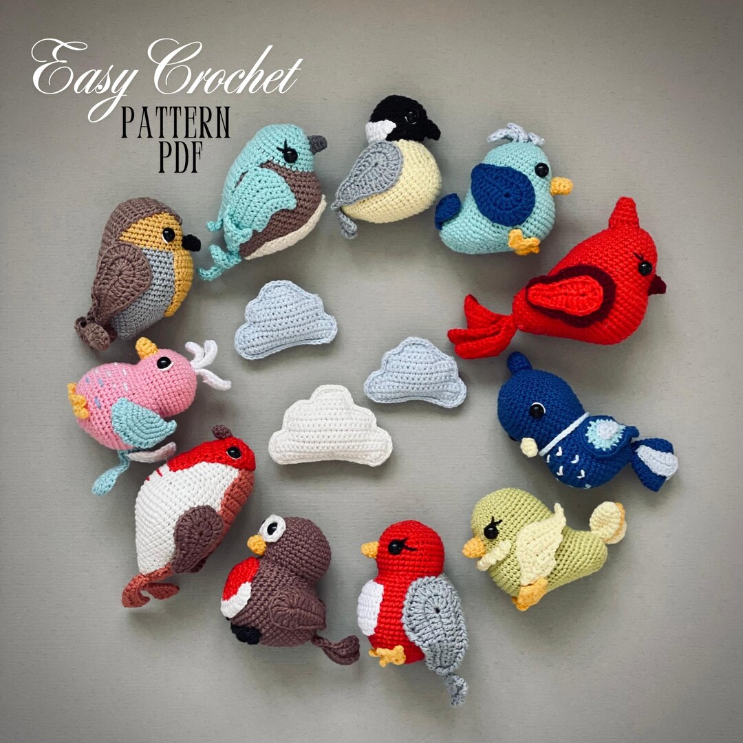 Birds Amigurumi Crochet Pattern PDF. DIY Bundle Chickadee, Cardinal ...