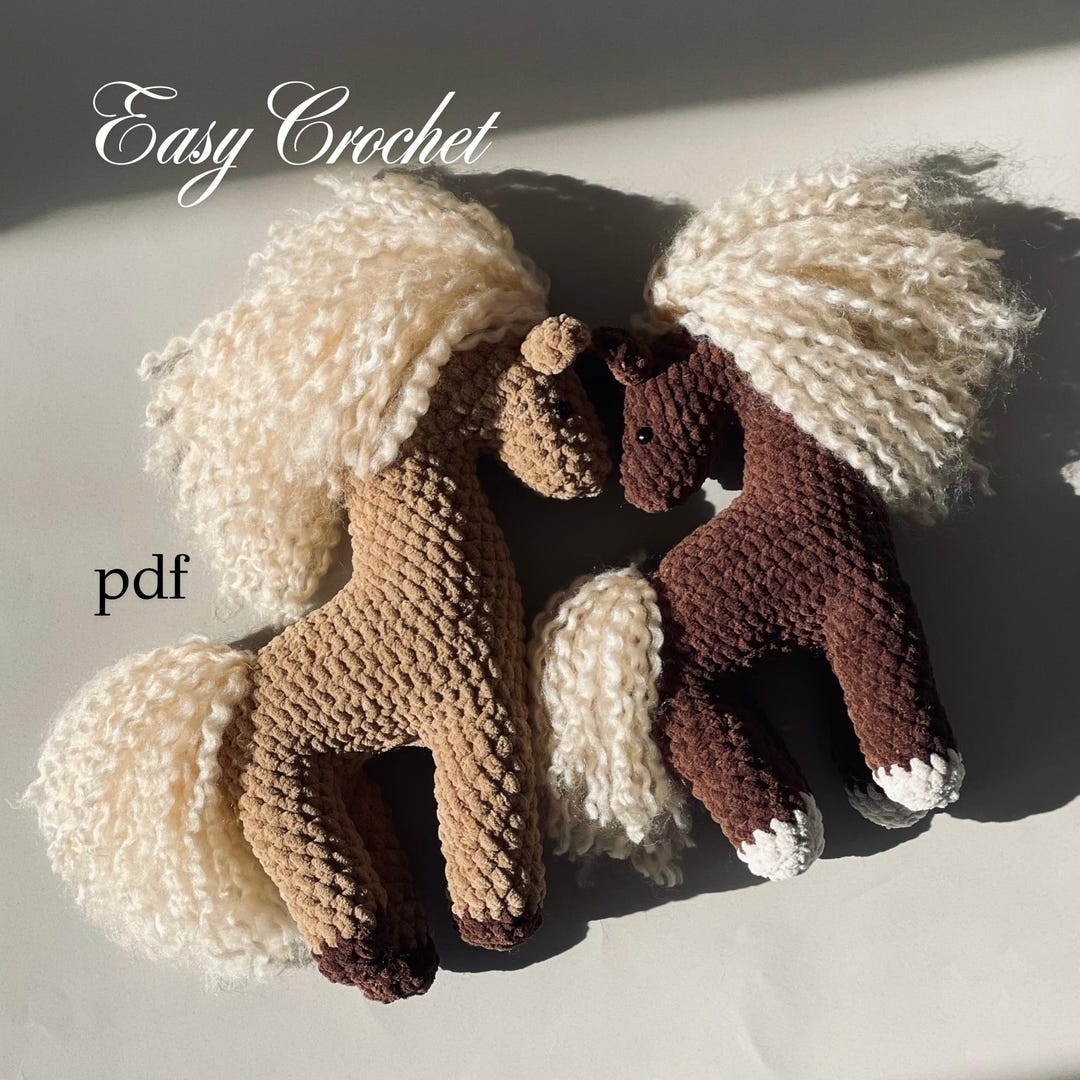 Horse Crochet Pattern PDF. Animals Pattern. DIY Push Horse. Big Horse Amigurumi. Gift for Girl ...
