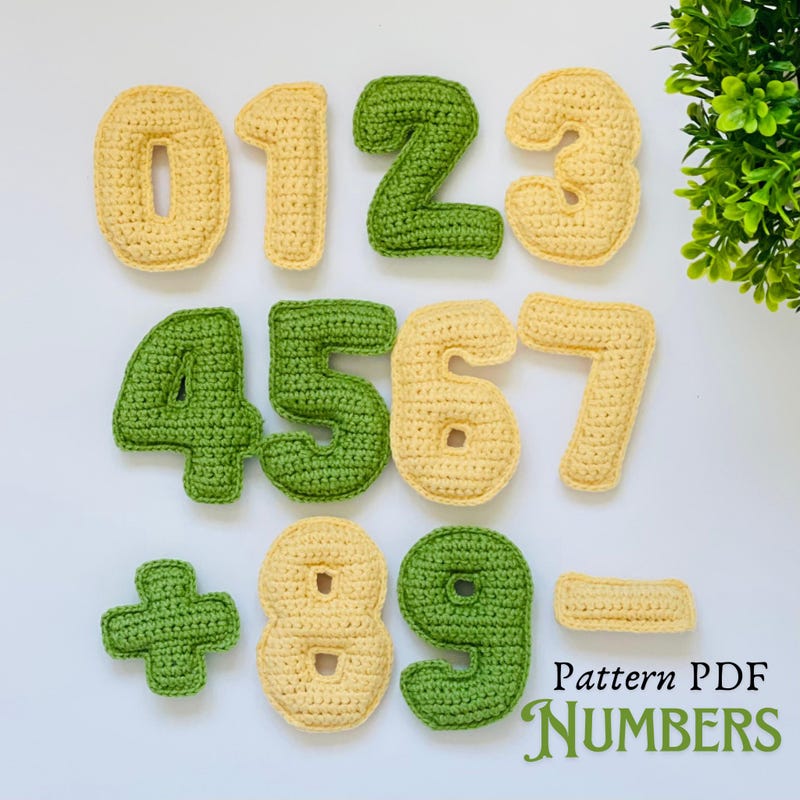 Knitting Numbers Pattern - Etsy