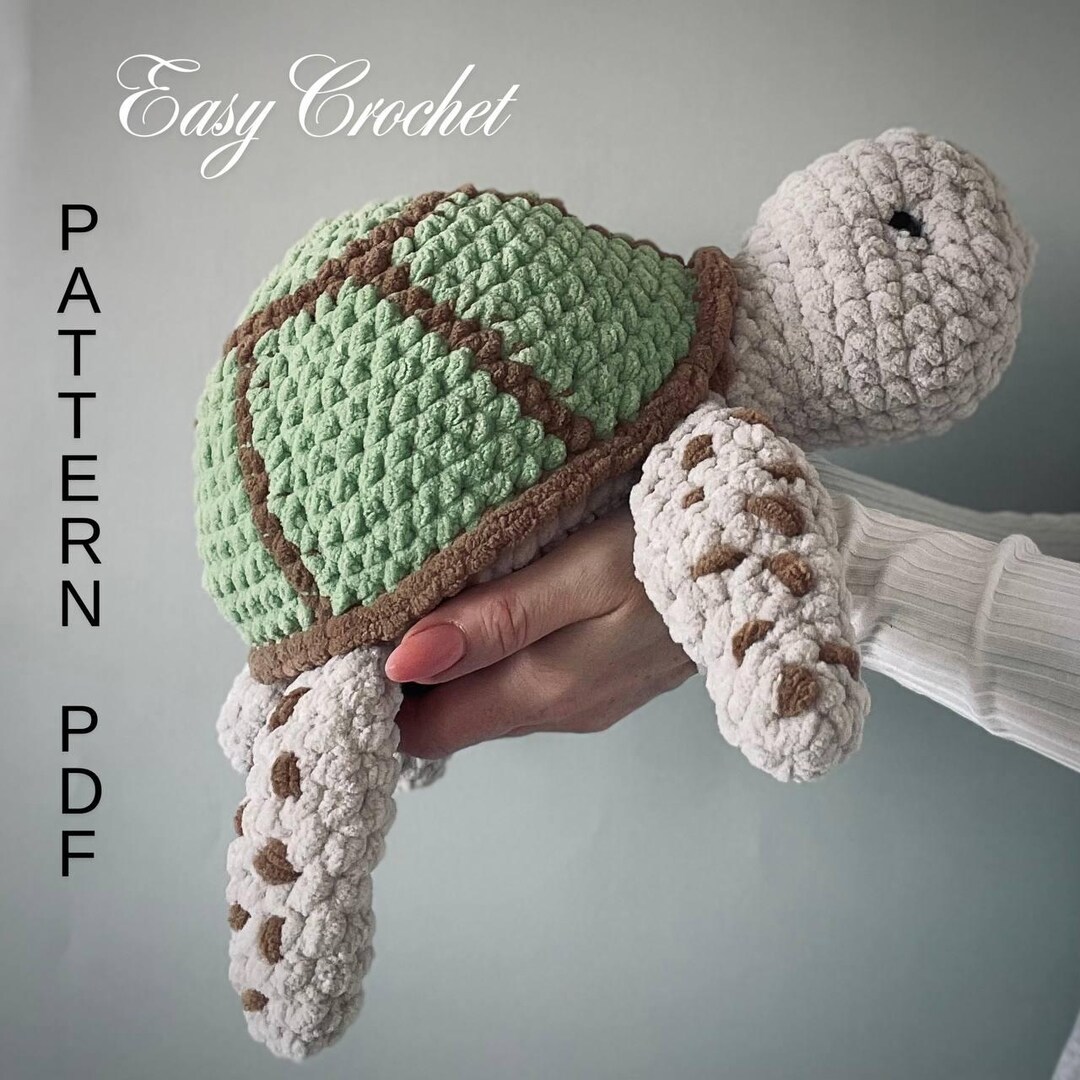 Turtle Crochet Patterns PDF. Ocean Animals Pattern. Big Turtle ...