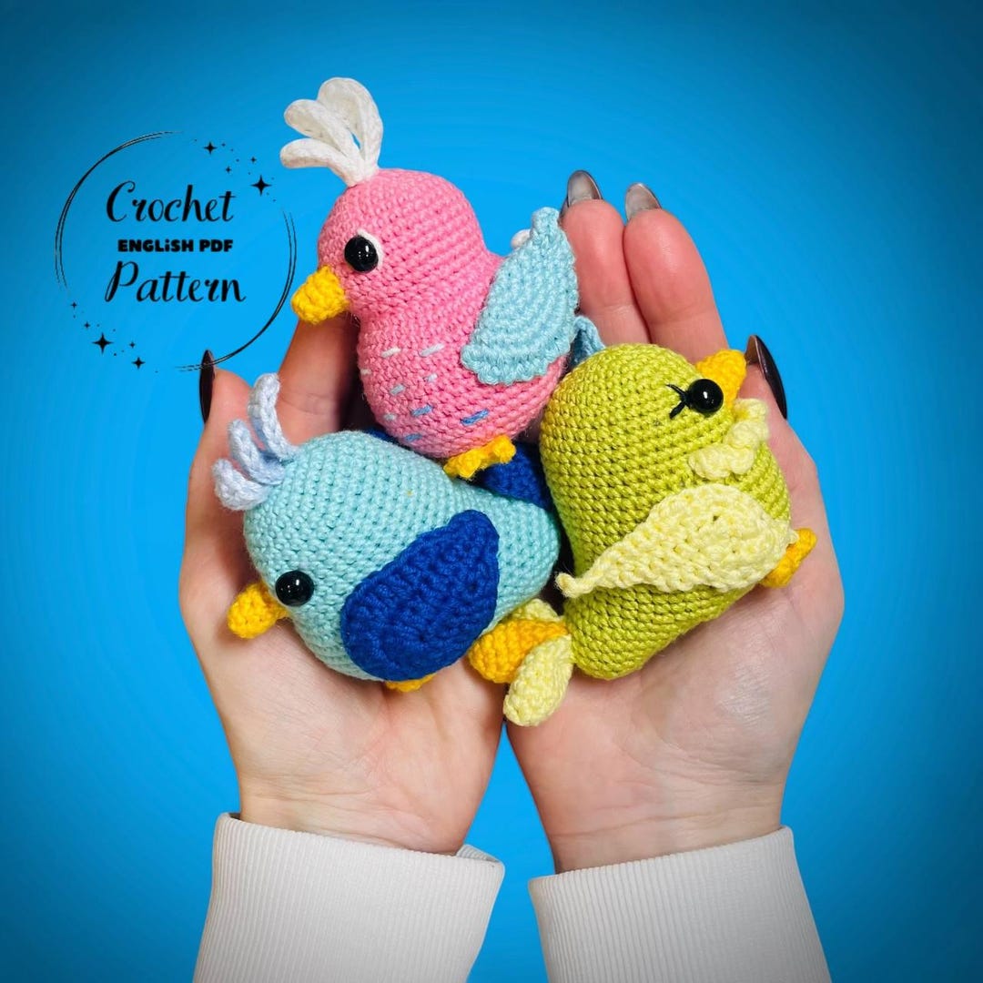 Birds Crochet Pattern PDF. DIY Amigurumi Bird. Crochet Cotton Toys ...