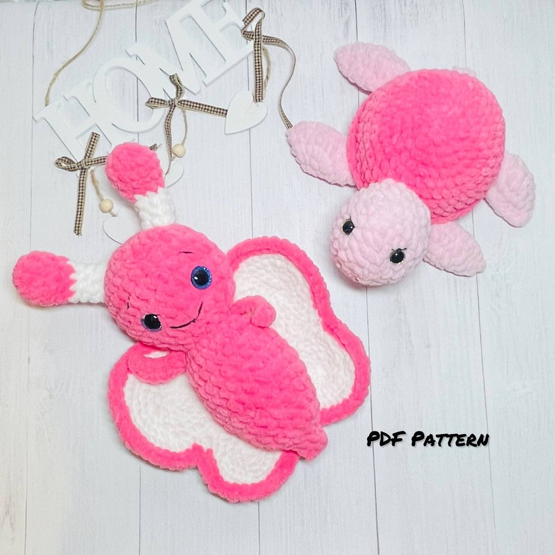Butterfly Crochet PATTERN , Crochet Pattern Toys, Turtle Amigurumi ...