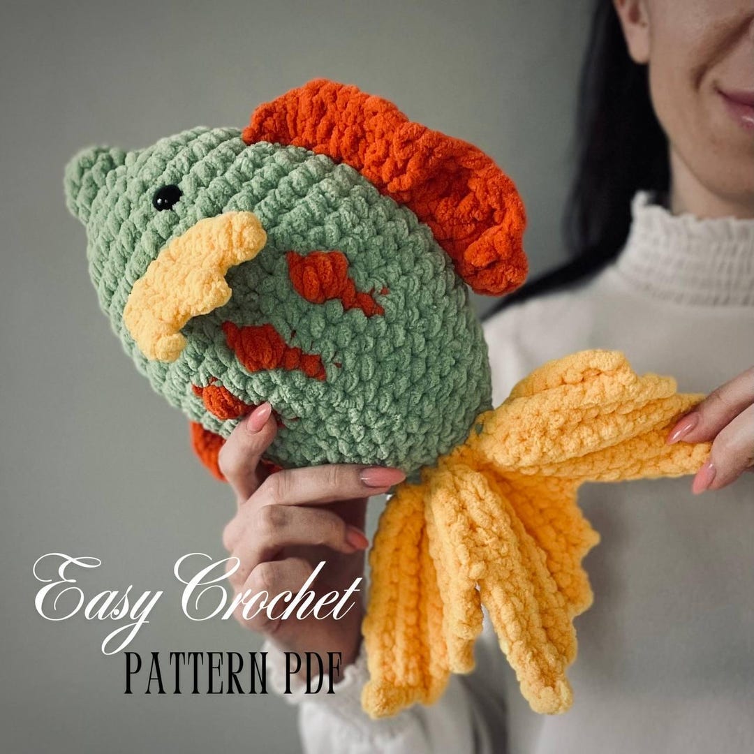 Big Fish Crochet Pattern: Amigurumi Plush Toy (PDF Pattern) - Etsy