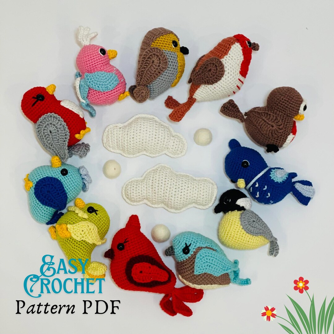 Birds Amigurumi Crochet Pattern PDF. DIY Bundle Chickadee, Cardinal ...