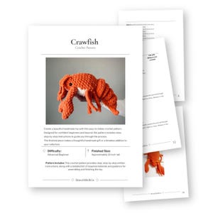 Crawfish Amigurumi Crochet Pattern PDF. Sea Life Crochet Animals ...