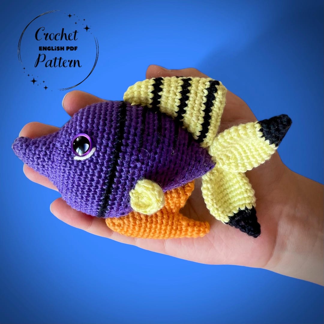 Fish Dory Crochet Pattern. DIY Crochet Ocean Fish. Amigurumi Fish ...