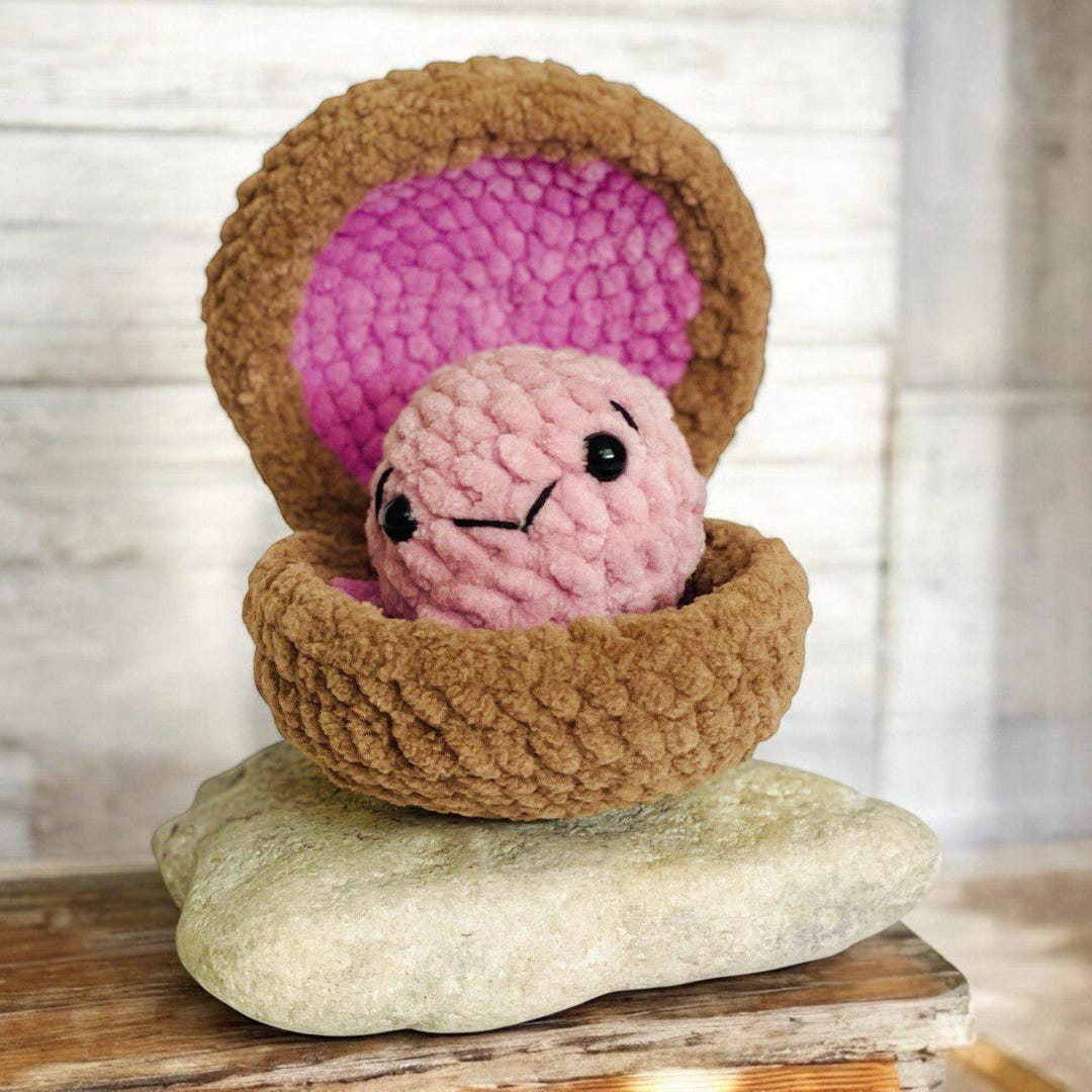 Ocean Clam Crochet Pattern PDF. DIY Ocean Animals Pattern. Plush Clam ...