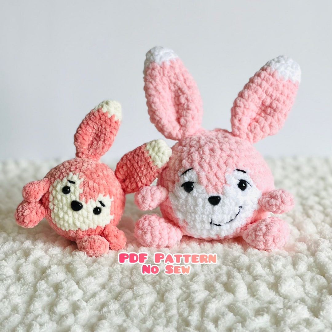 No Sew Bunny Crochet Pattern PDF - DIY Rabbit Amigurumi - No Sew Plush ...