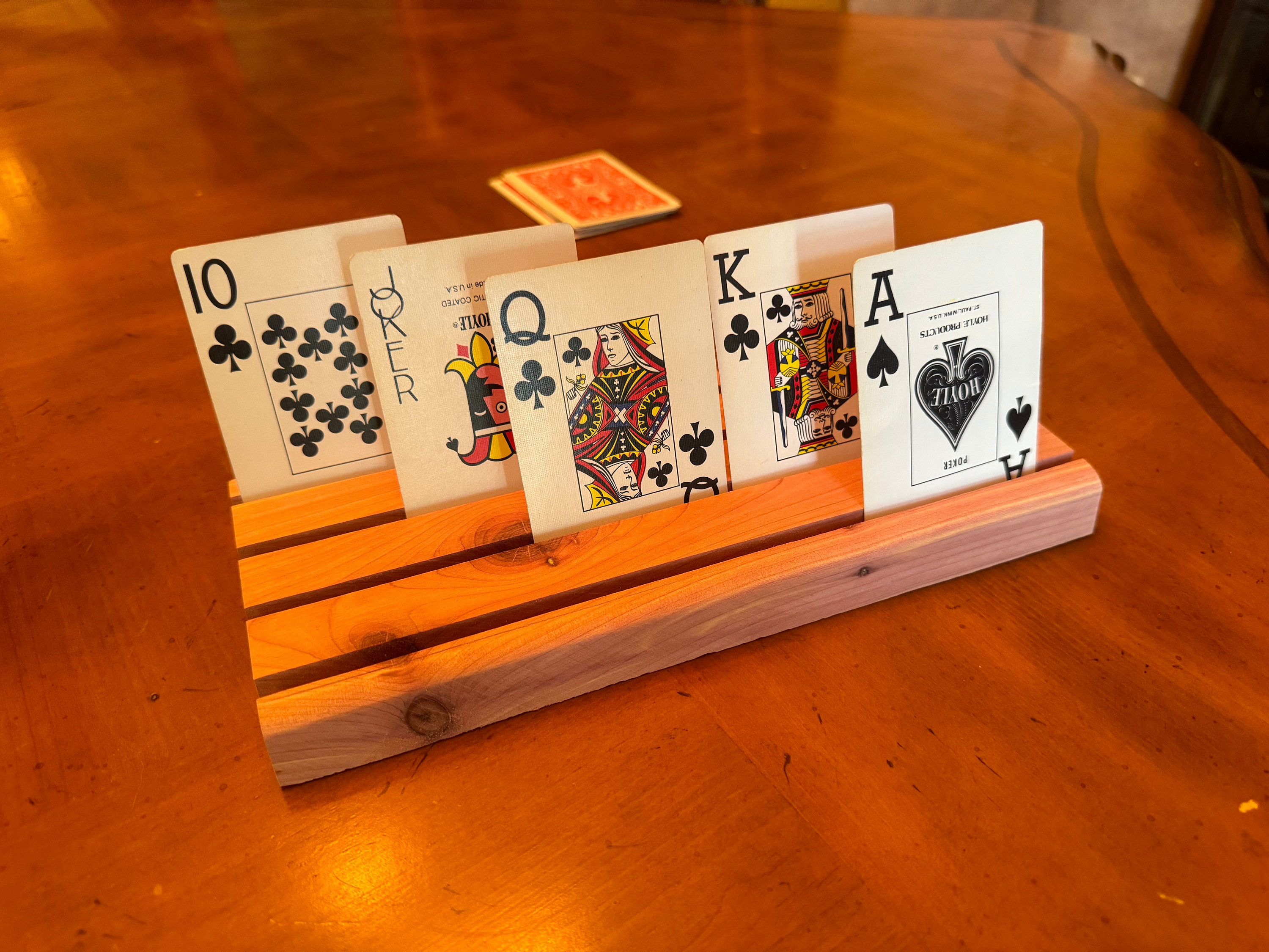 Playing Card Holder, Aromatic Cedar Wood Card Holder , Wooden Card ...