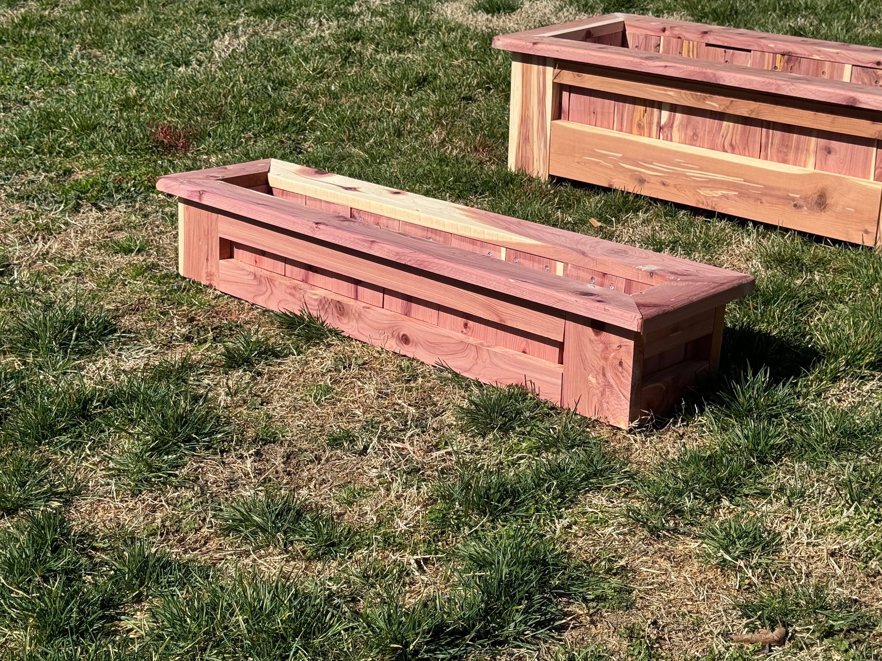 Cedar Window Flower Box, Flower Box for Your Window. Elevate Your ...