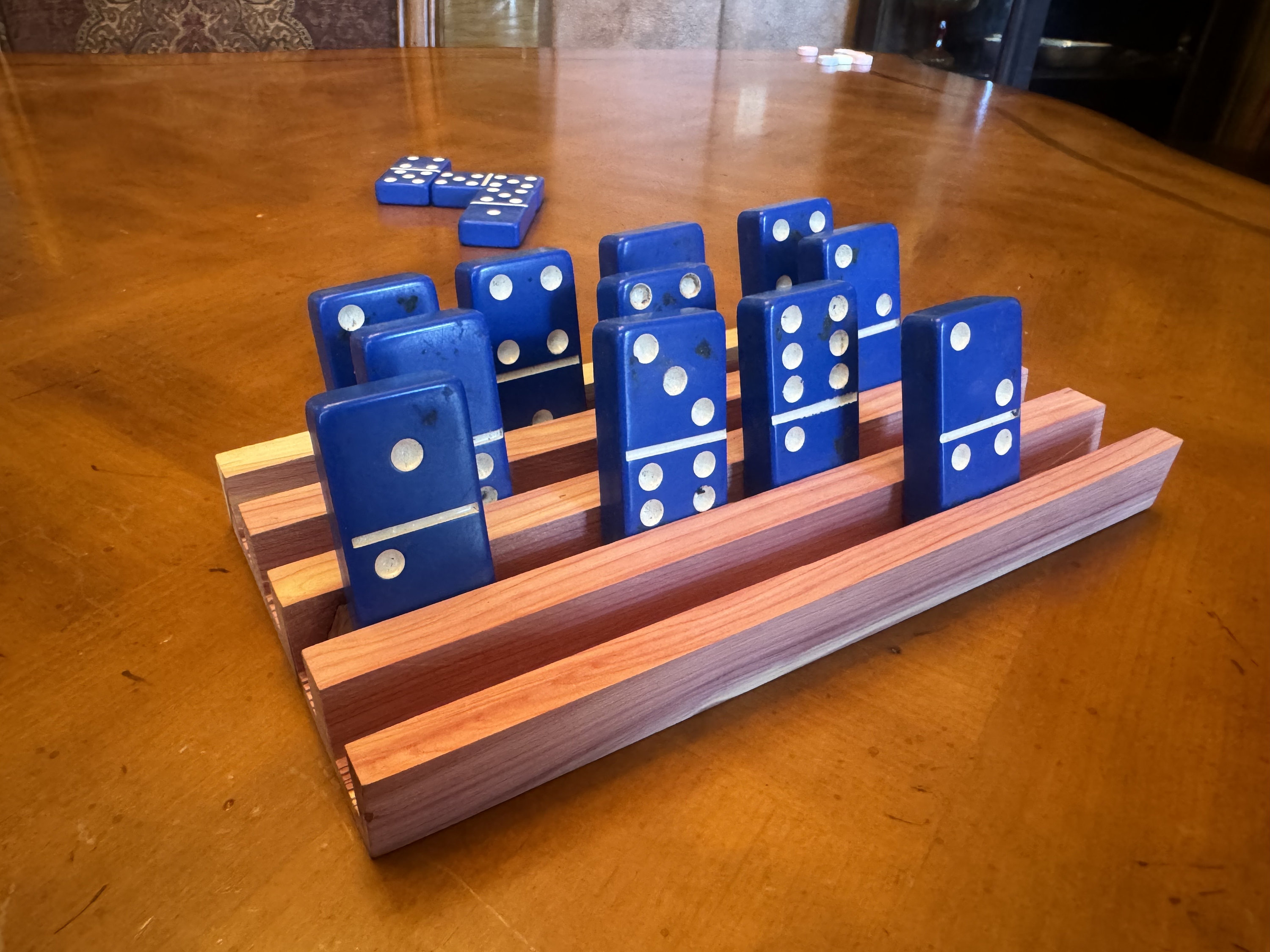 Domino Holder, Aromatic Cedar Wood Domino Holder Rack Organizer - Etsy