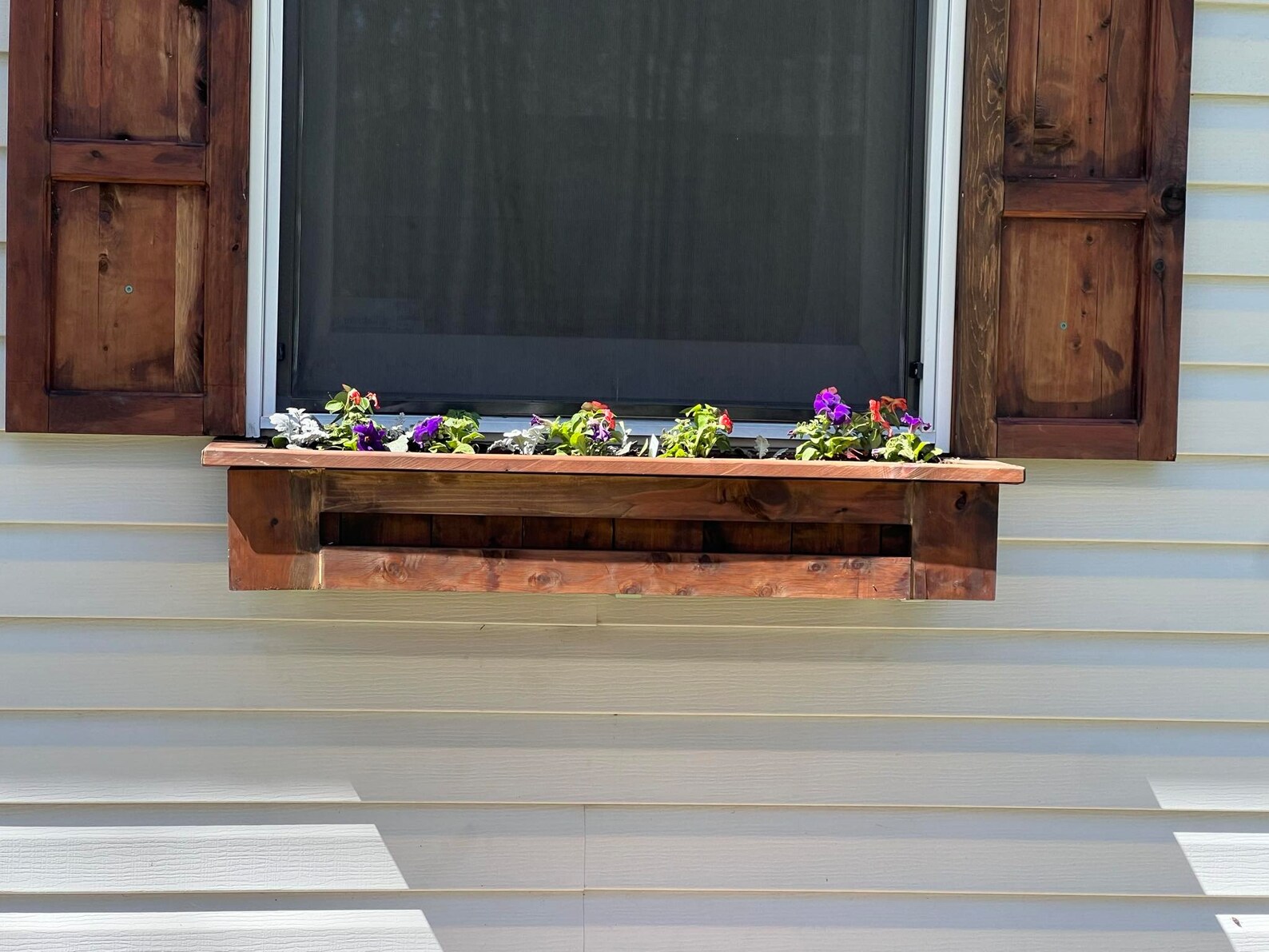 Cedar Window Flower Box, Flower Box for Your Window. Elevate Your ...