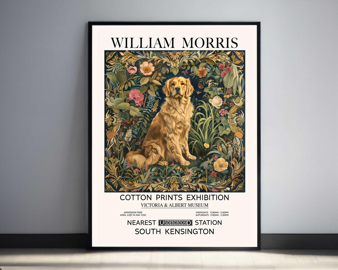 William Morris Dog Print Golden Retriever Print Dog Lovers Classic ...