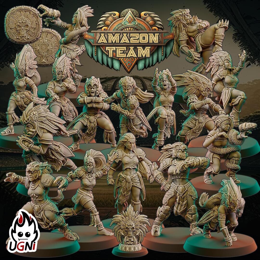Amazon Aztec Style Fantasy Football Team - UGNI Miniatures - Etsy