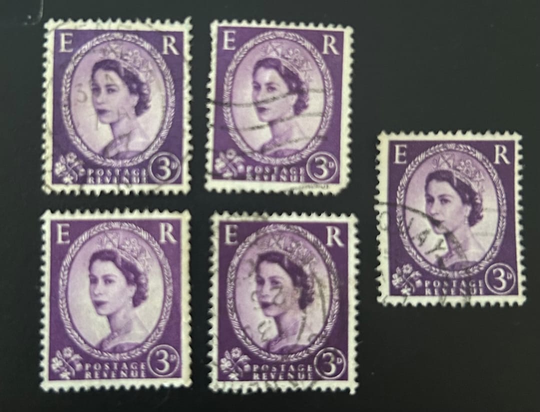 Great Britain Queen Elizabeth II 3d Lilac Right Band Postage Revenue ...