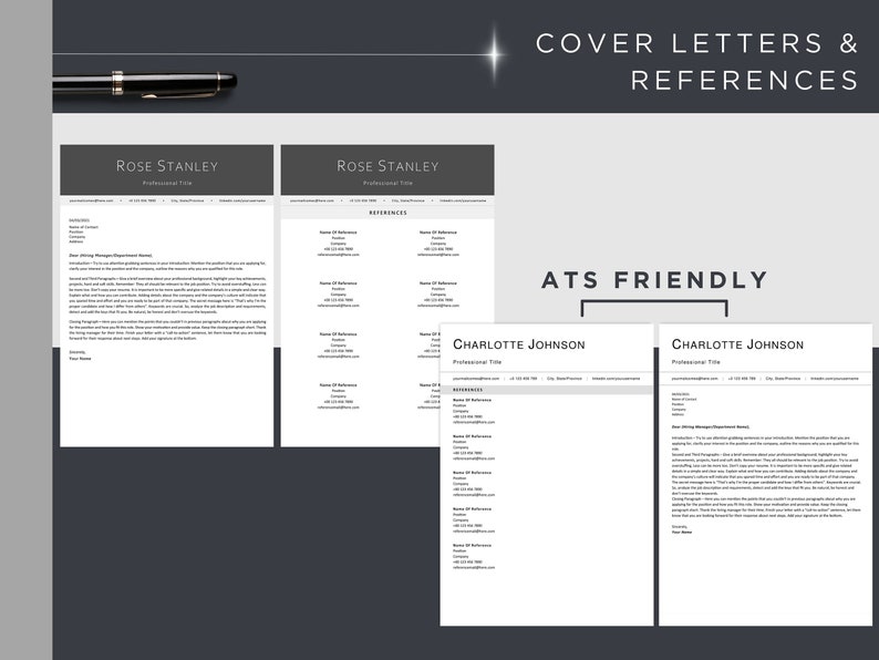 Bundle Resume Template Word Compatible, Professional Resume Prestige ...