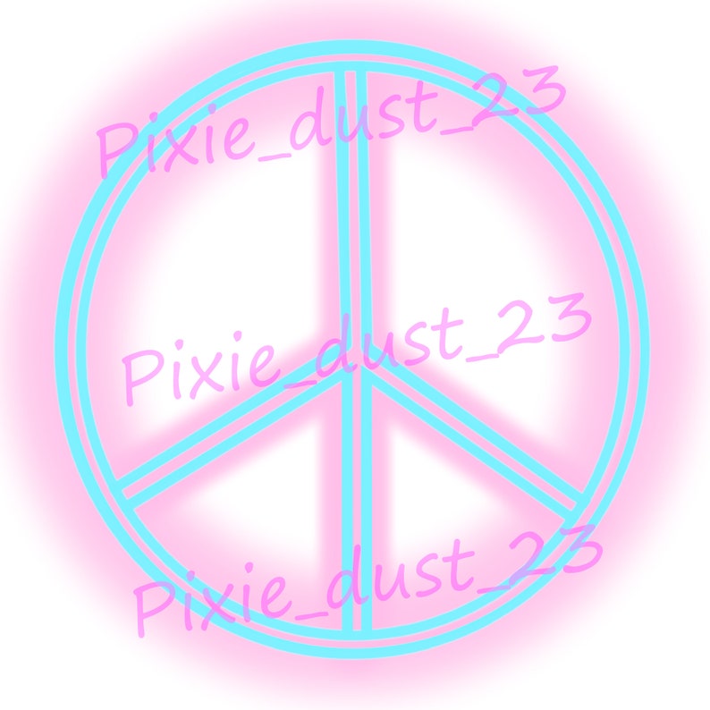 Twitch Emote Peace Neon Sign Pink Blue Affordable - Etsy