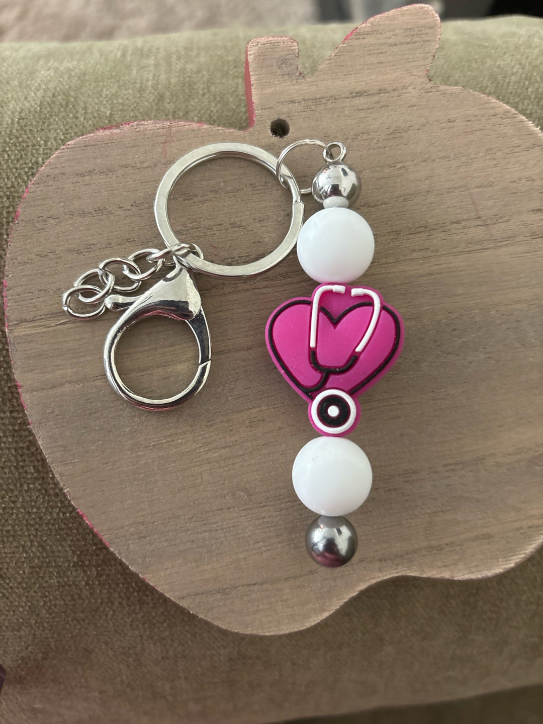 Heart Stethoscope Key Chain - Etsy