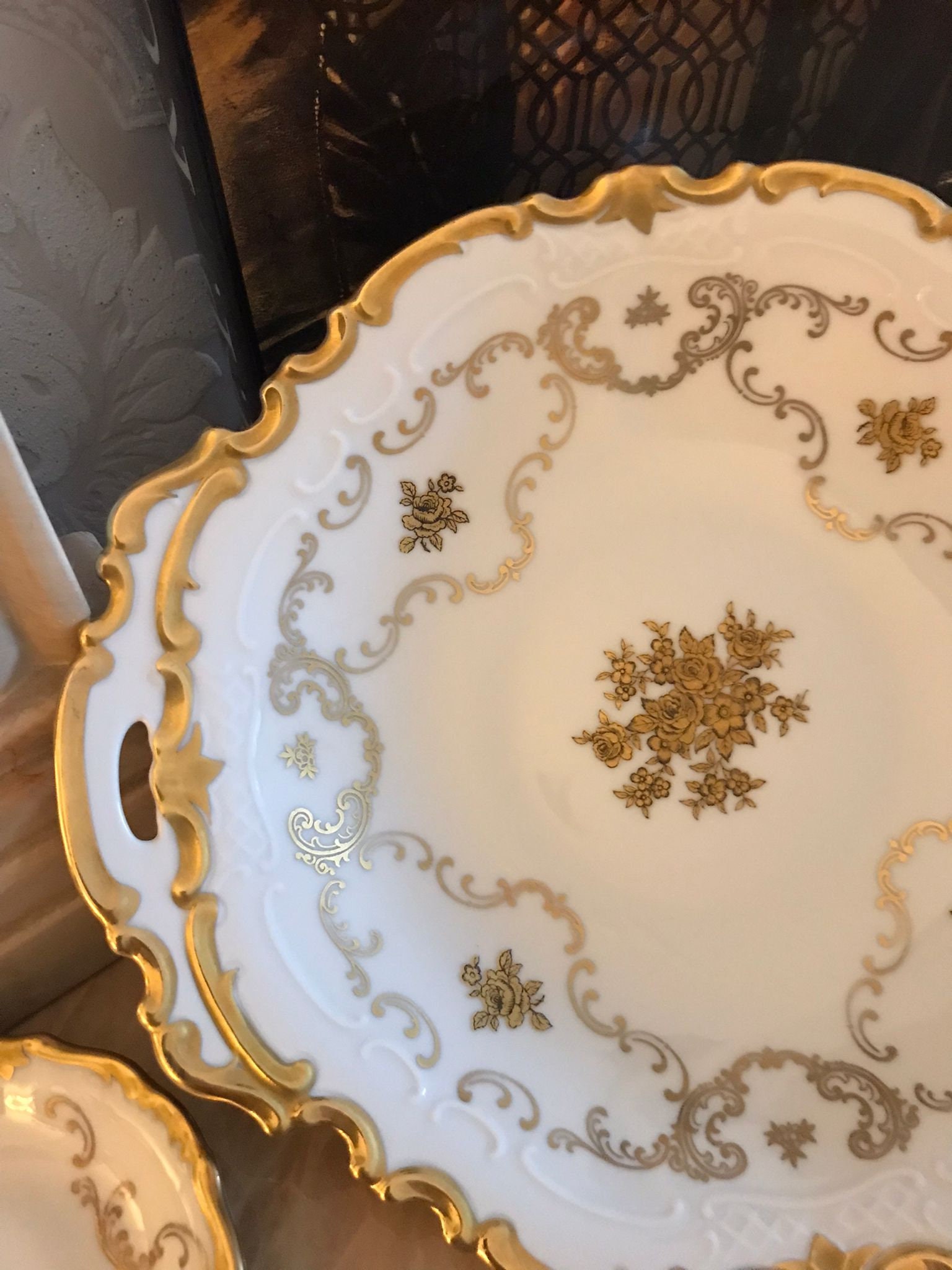 Vintage Reichenbach, Germany Porcelain Serving Platter / Tray With ...