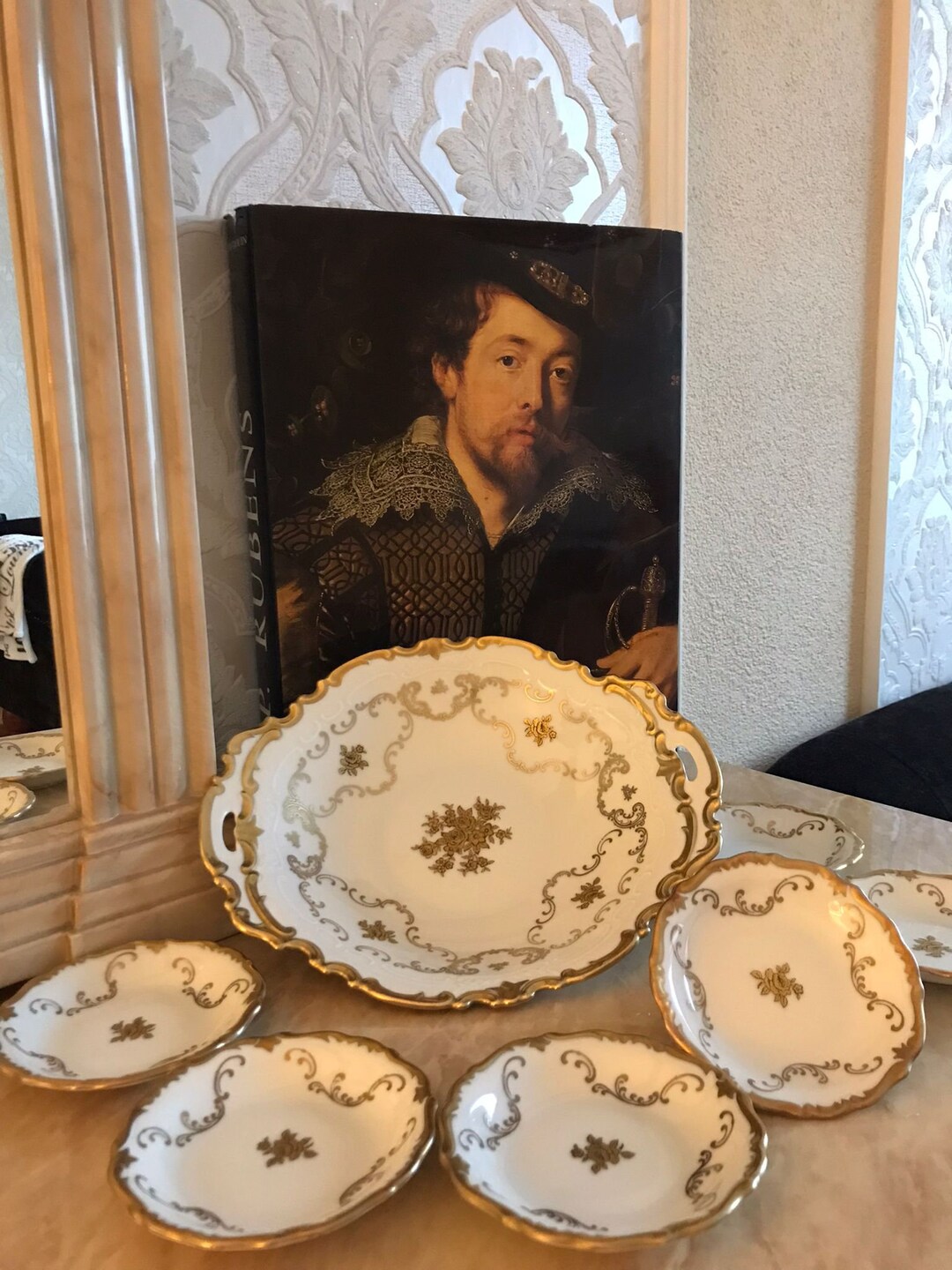 Vintage Reichenbach, Germany Porcelain Serving Platter / Tray With ...