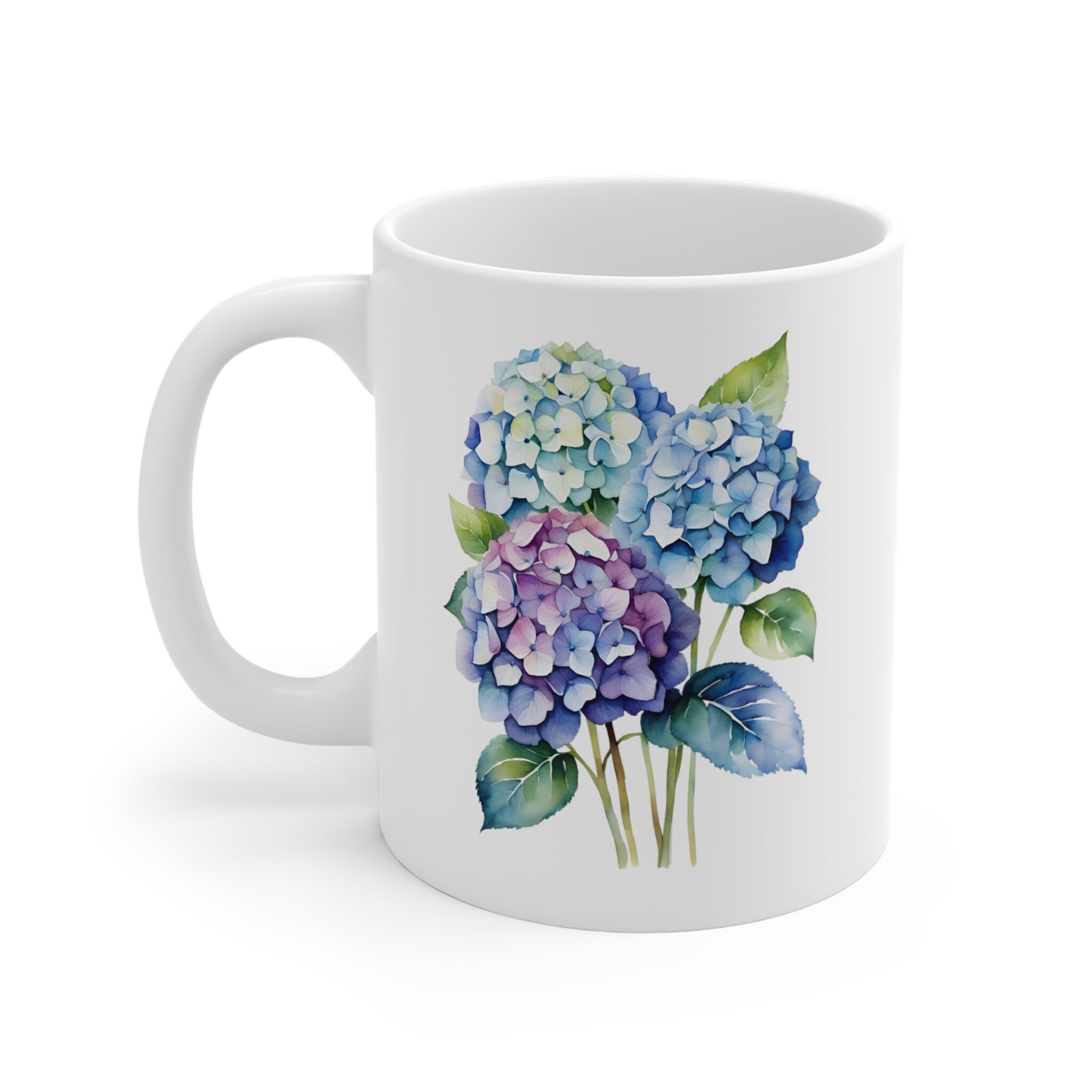 Blue Purple Hydrangeas Watercolor Print Mug 11oz - Etsy