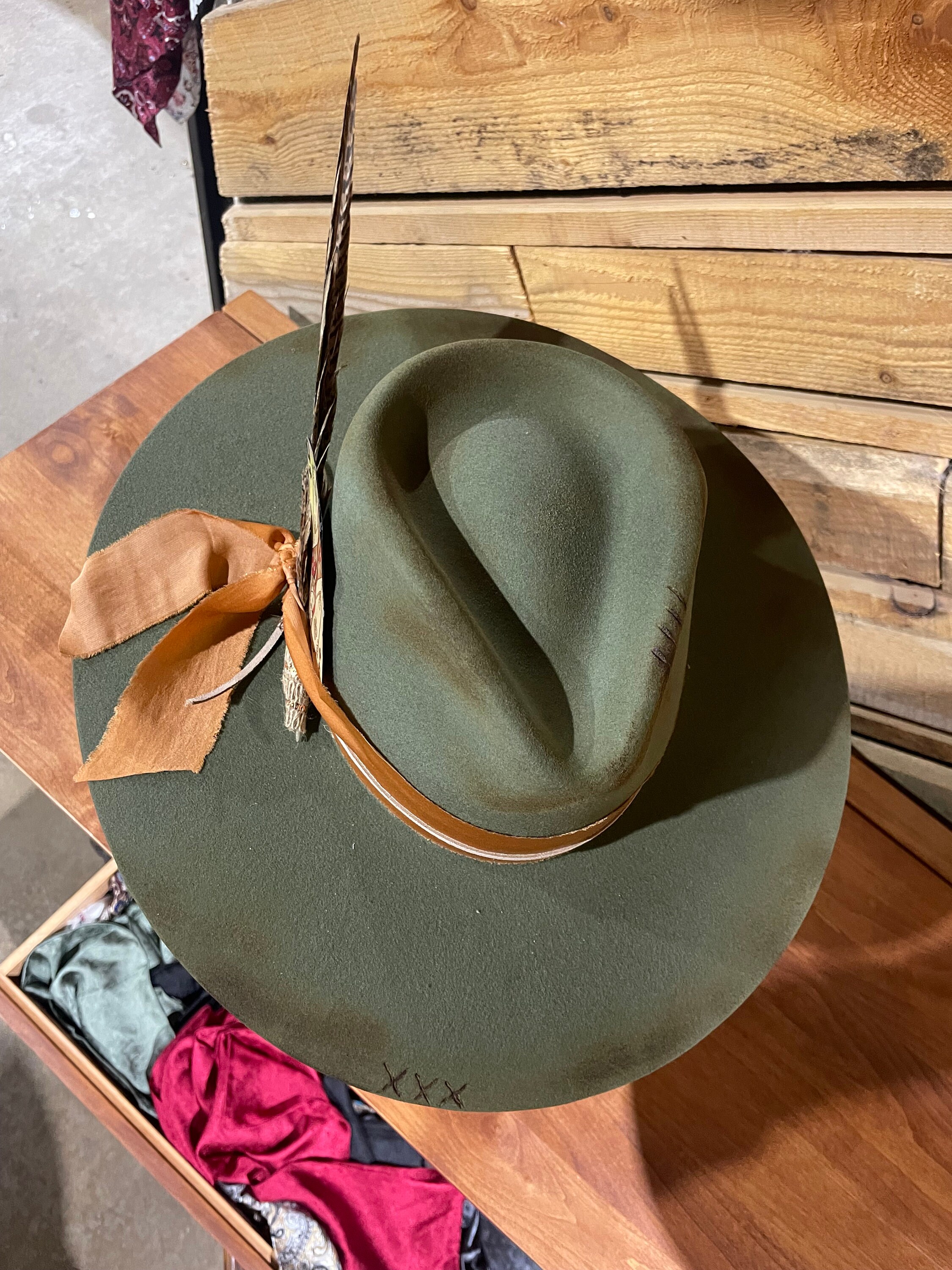 Lucky Queen Custom Forest Green Burnt and Branded Wool Hat - Etsy