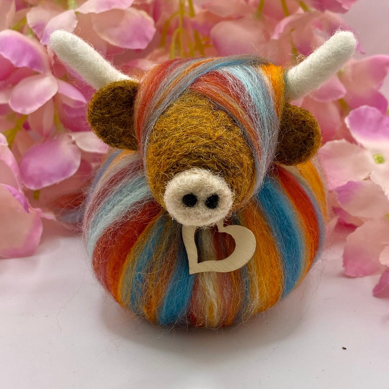 Needle Felted Cow - Etsy