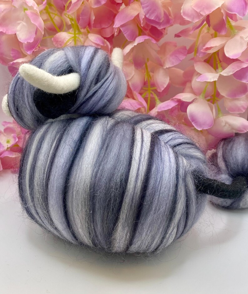Needle Felted Highland Cow - Handmade Wool Felt Animal Gift ...