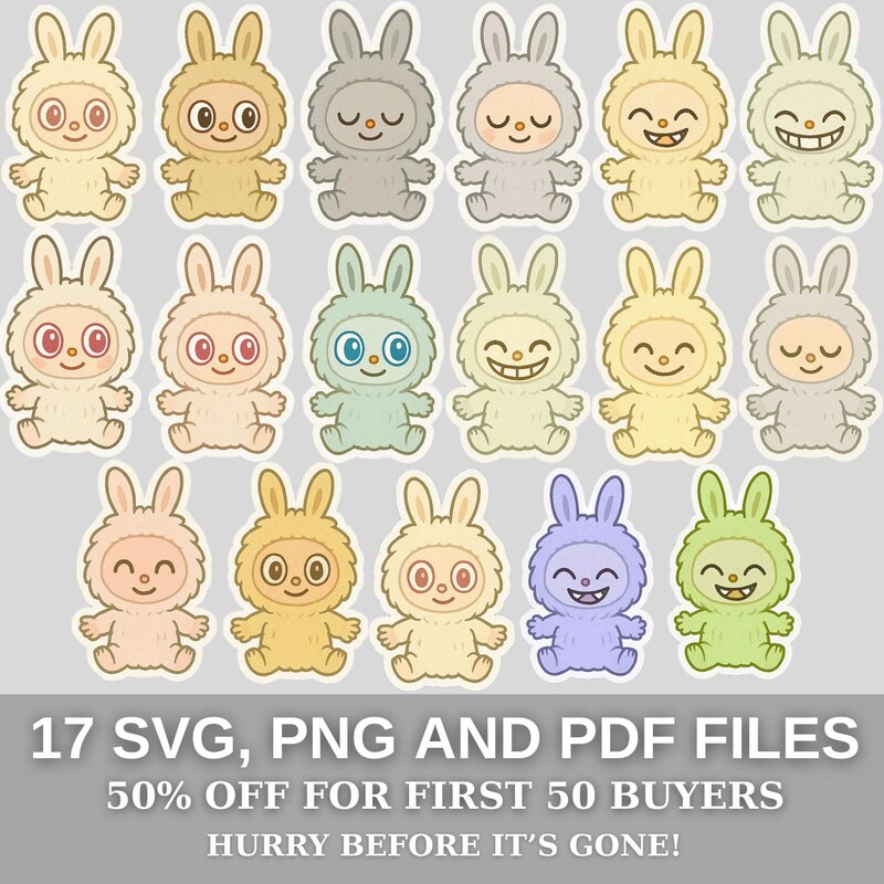 Labubu Clipart Prints - Etsy