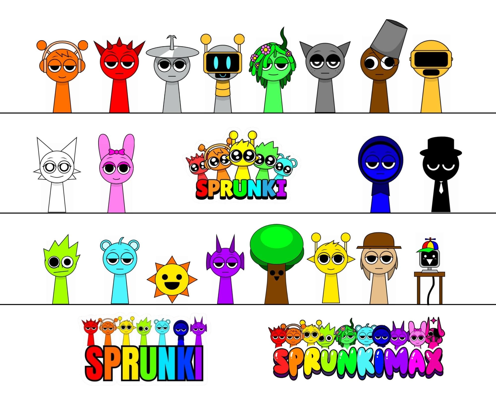 23 Incredibox Sprunki Svg Bundle SVG PNG PDF Sprunki Beats Gaming ...