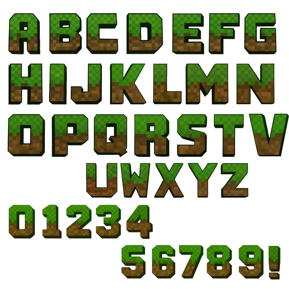 Mine Font Svg Bundle SVG PNG PDF Mine Alphabet Mine Gamer Gift Birthday ...