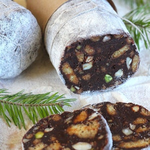 Easter Chocolate Biscuit Salami With Pistachio - Etsy