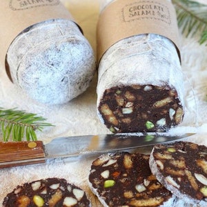 Easter Chocolate Biscuit Salami With Pistachio - Etsy
