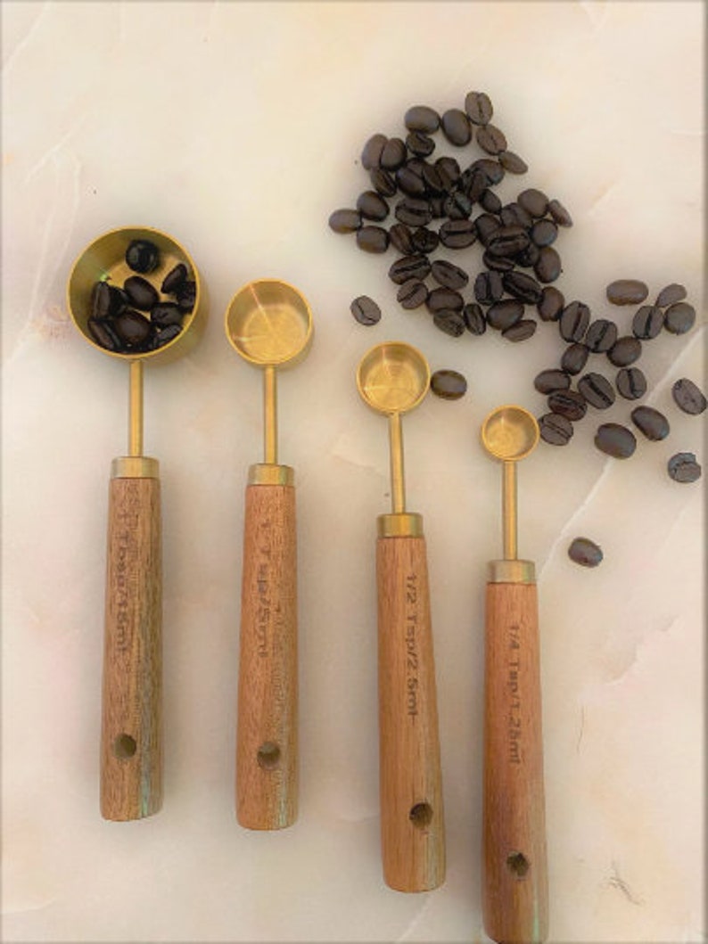 Gold Stainless Steel Measuring Cups and Spoons Set - Etsy