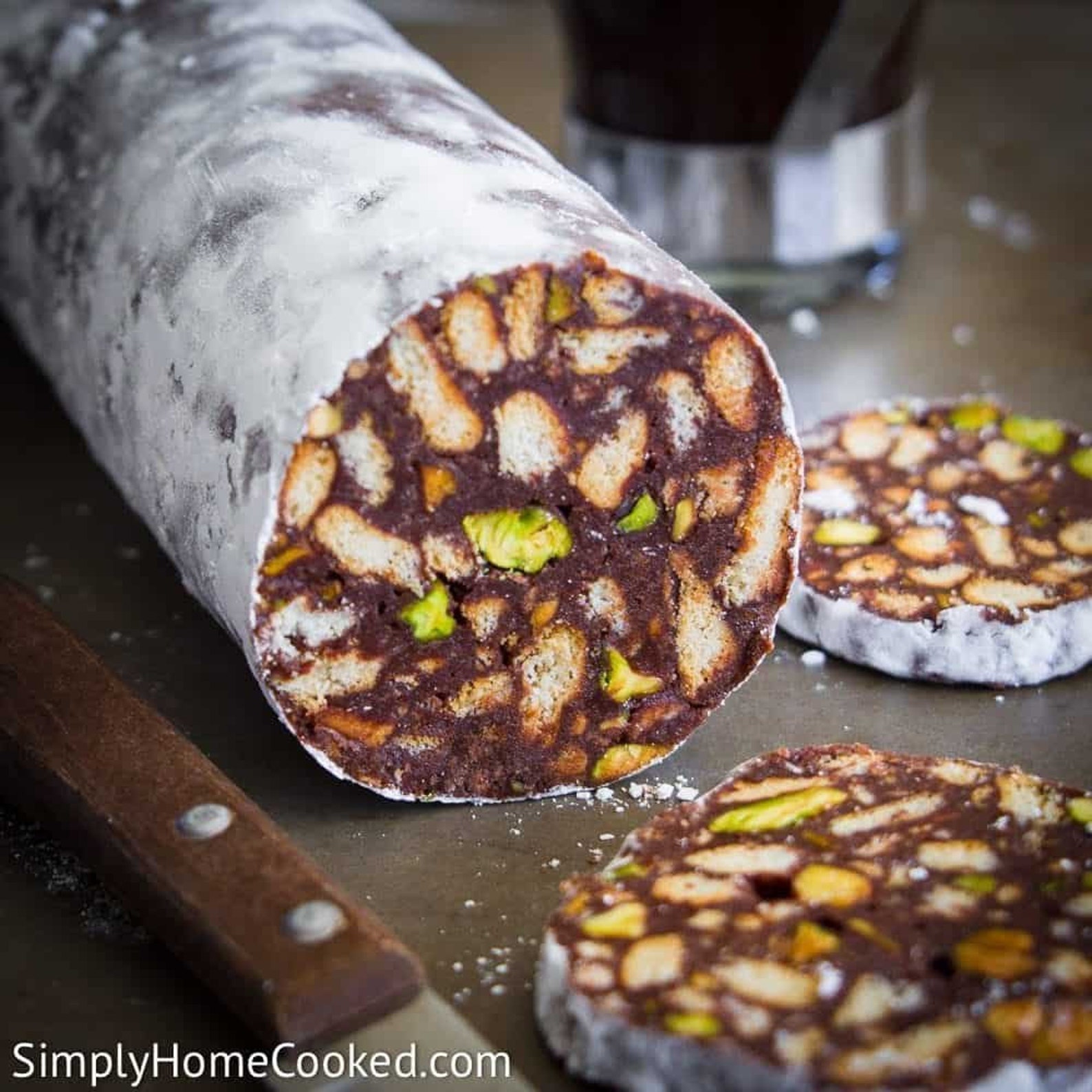 Easter Chocolate Biscuit Salami With Pistachio - Etsy