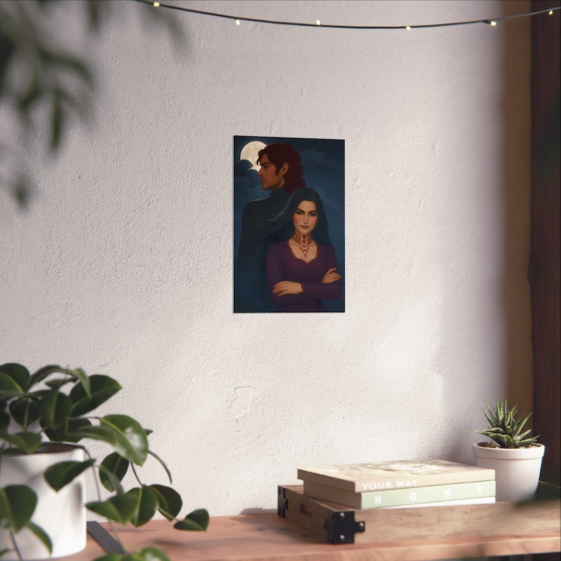 Oraya & Raihn | the Serpent and the Wings of Night | Romantasy Fan Art Poster | Crowns of Nyaxia ...