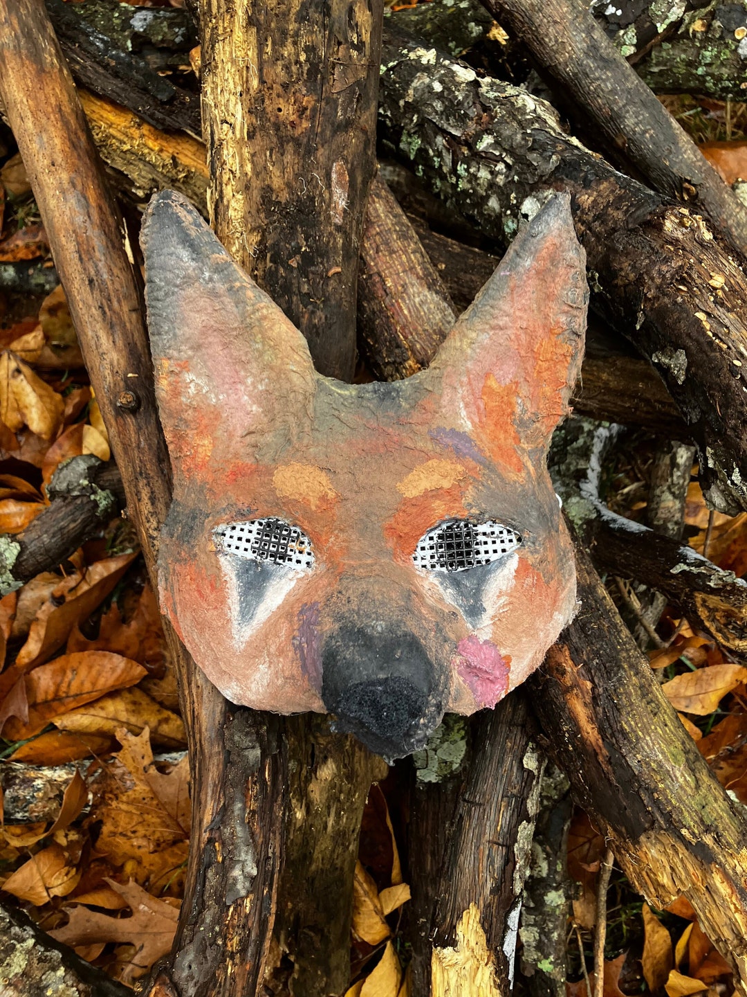 Coyote Therian Mask With Scar - Etsy
