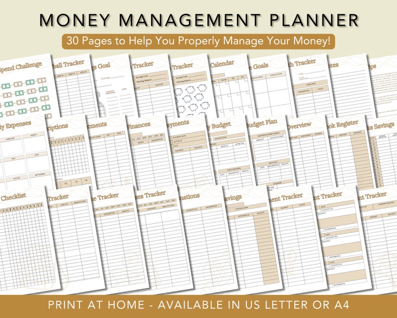 Printable Budget Planner, Financial Tracker, Debt Managment Tracker ...