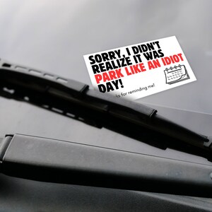 Printable Bad Parking Prank Cards Print at Home Leave on Windshield of ...